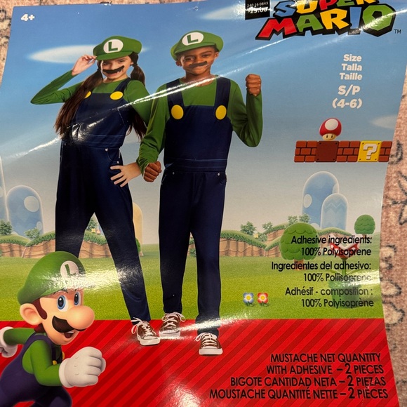 Nintendo | Costumes | Nintendo Super Mario Luigi Kids Costume Green And ...